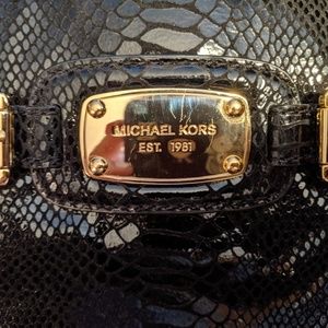 Michael Kors | Bags | Michael Kors Hamilton Python Embossed Leather ...